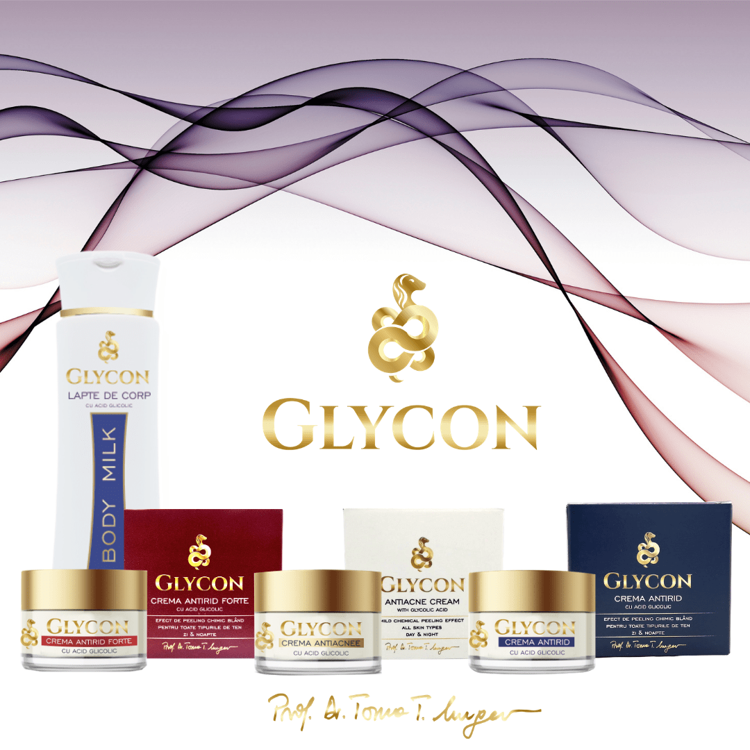 Gama de produse profesionale Glycon cu acid glicolic